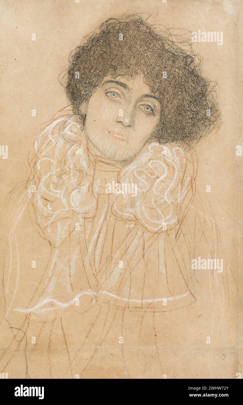 Gustav Klimt - Portrait féminin de face Stock Photo - Alamy
