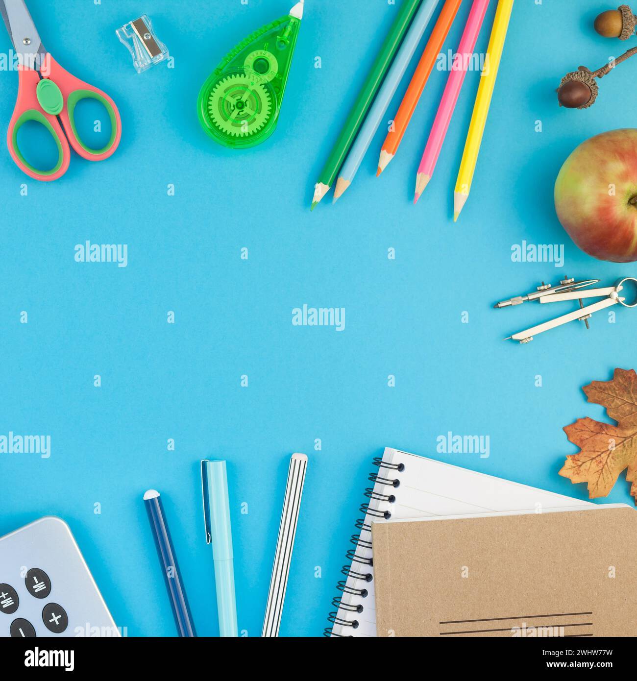 Top view back to school concept Stock Photo - Alamy