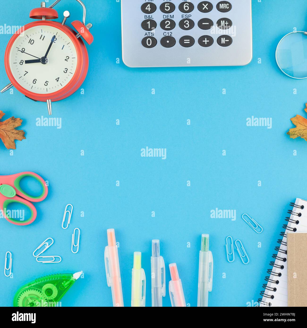 Top view back to school concept Stock Photo - Alamy