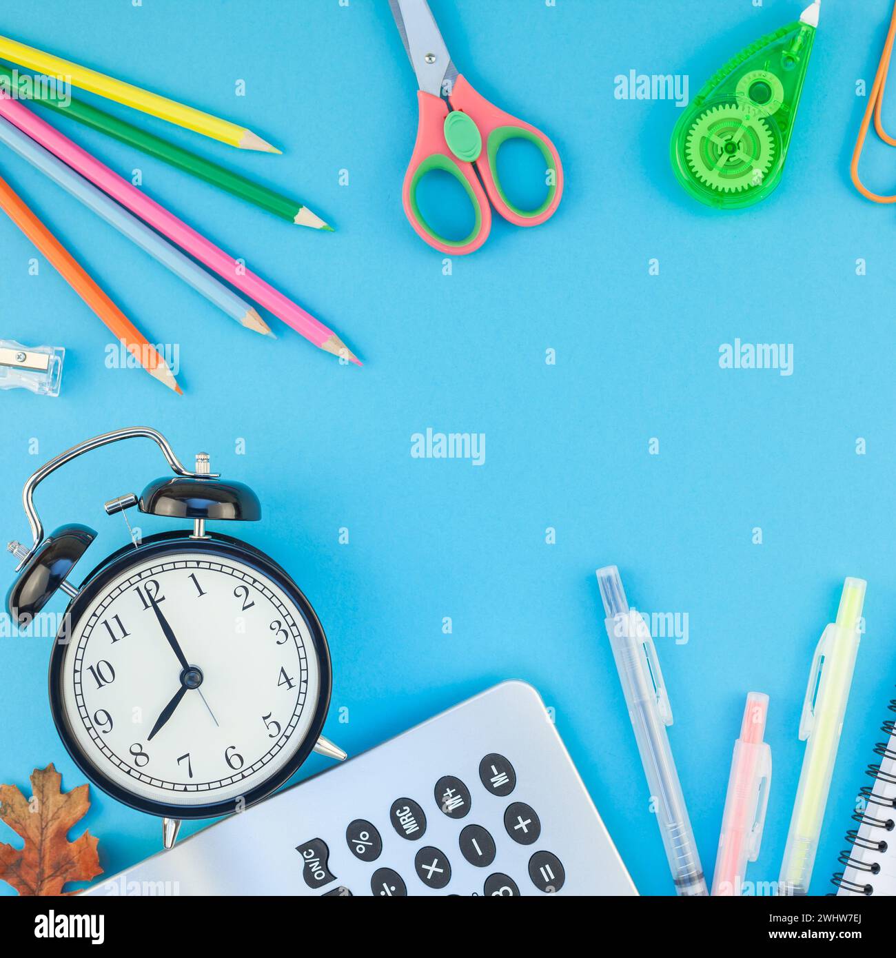 Top view back to school concept Stock Photo - Alamy