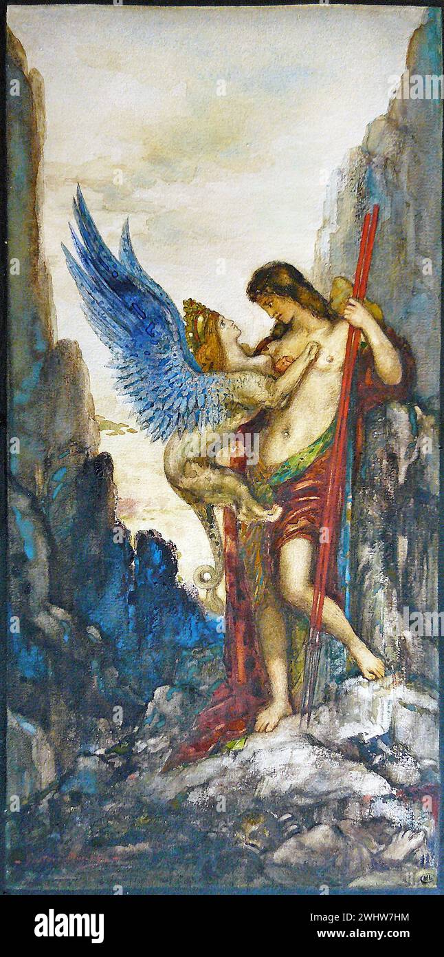 Gustave Moreau - Oedipe et le sphinx Stock Photo - Alamy