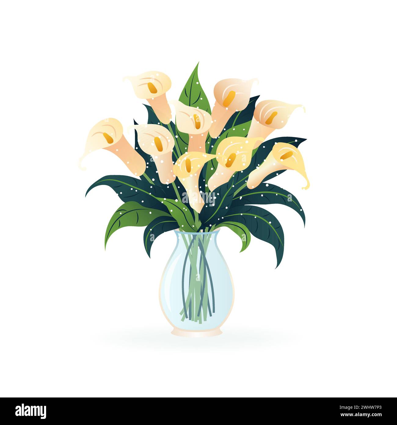 Lily vase Stock Vector Images - Alamy