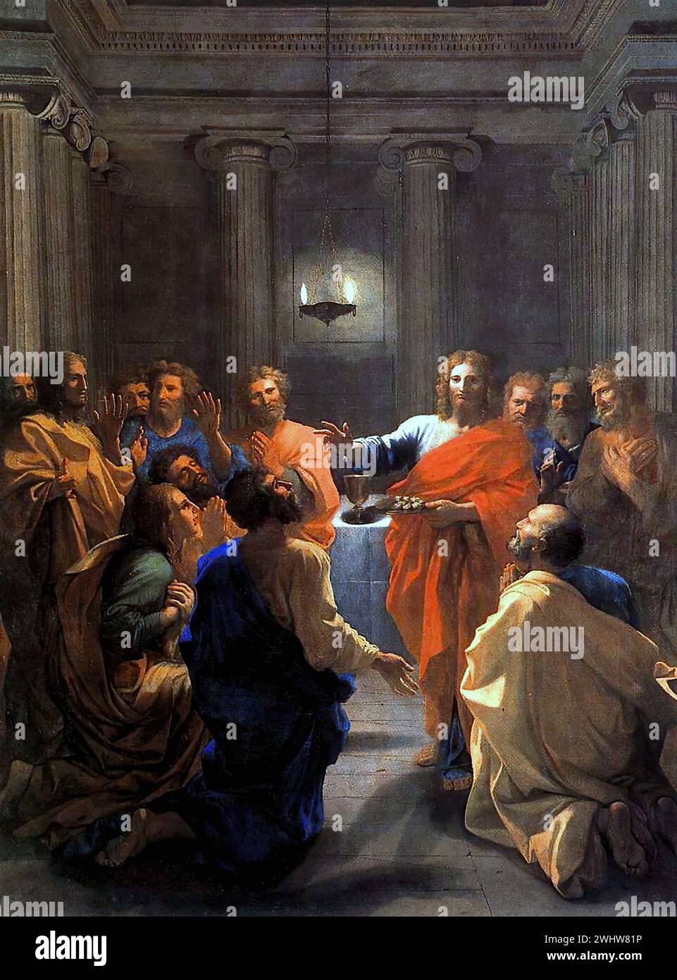 Nicolas Poussin - Institution de l'Eucharistie ou Jésus-Christ ...