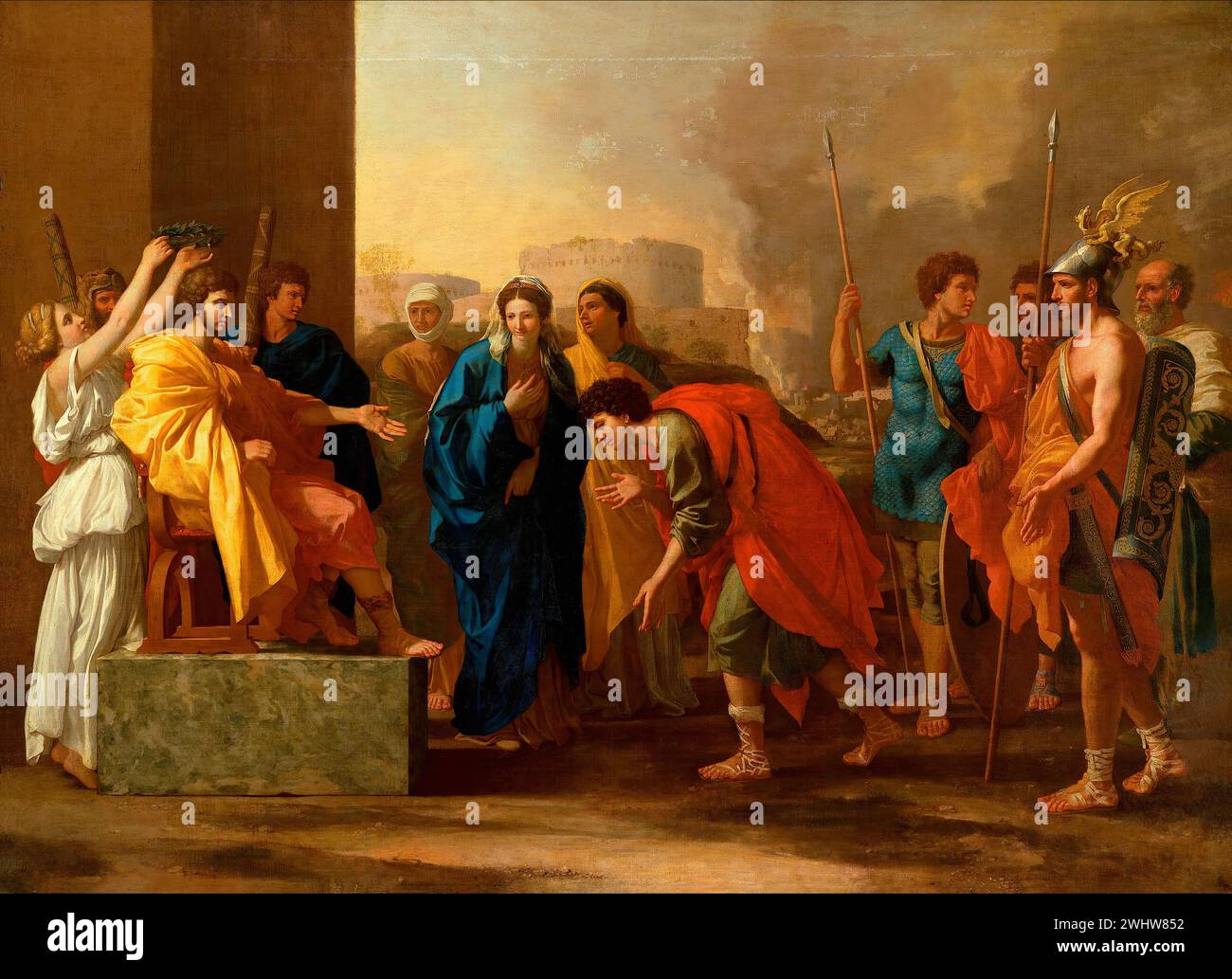 Nicolas Poussin - La Continence de Scipion Stock Photo - Alamy