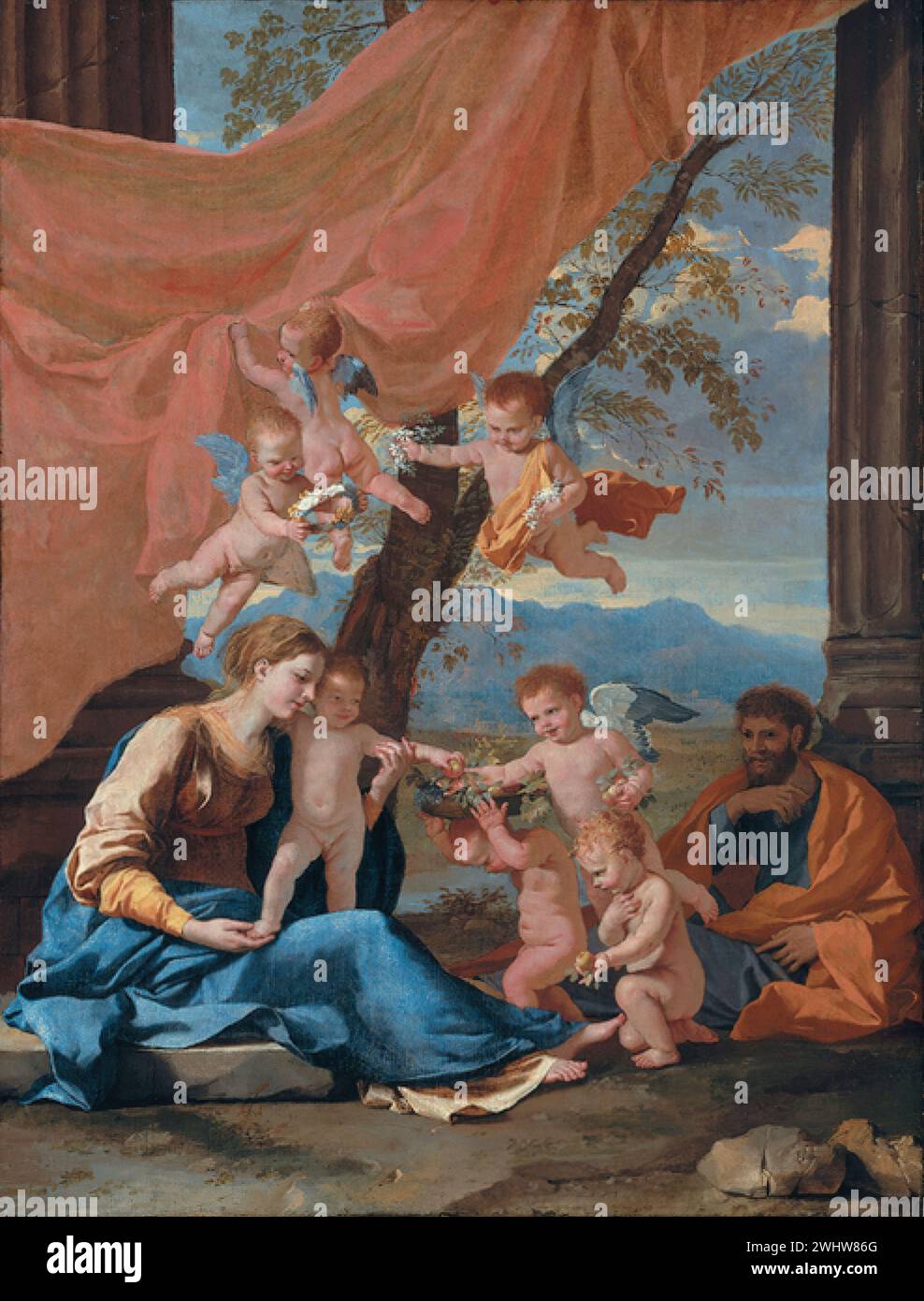 Nicolas Poussin - Le Repos pendant la fuite en Égypte Stock Photo - Alamy