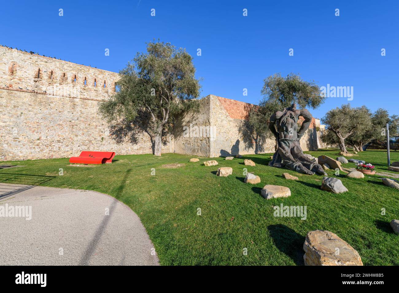The 18th century Forte di Santa Tecla, alongside the Gino Napolitano ...