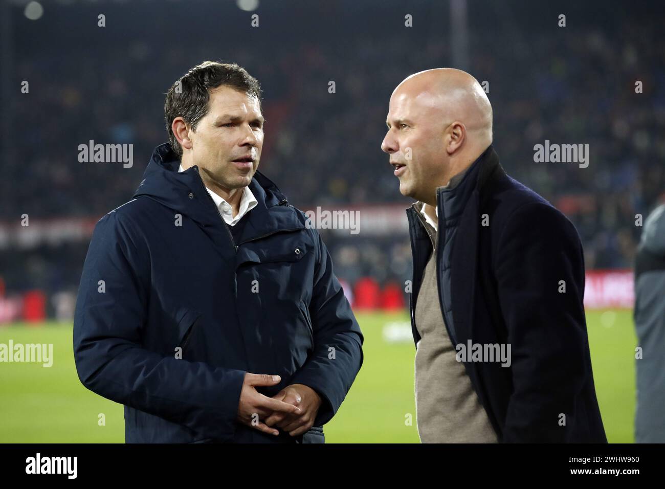 ROTTERDAM - (l-r) Sparta Rotterdam coach Jeroen Rijsdijk, Feyenoord ...