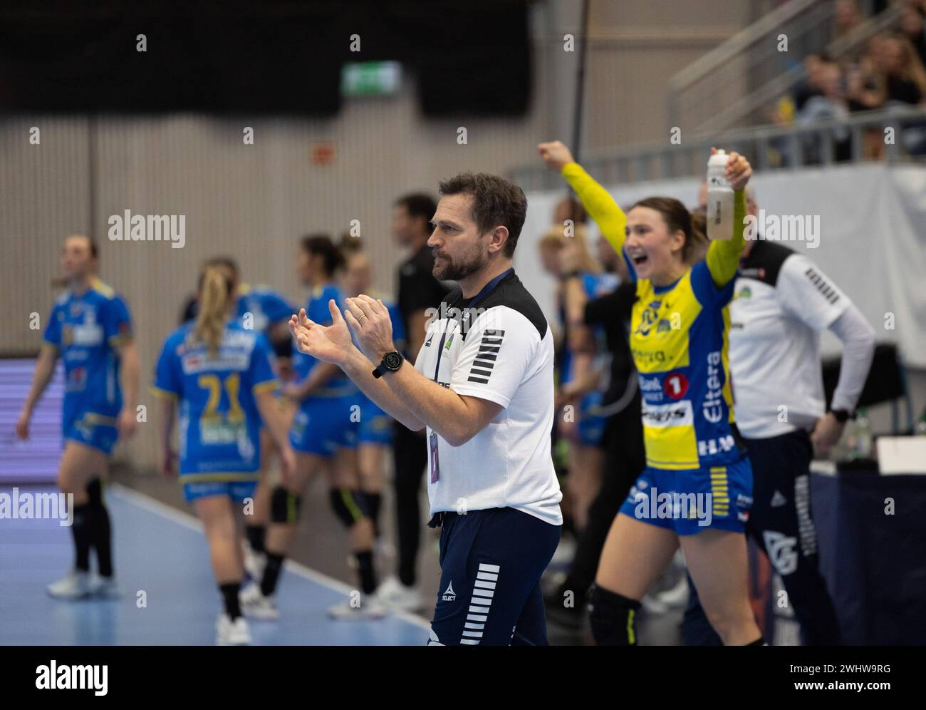 Hamar, Norway. 11th Feb, 2024. Hamar, Norway, February 11th 2024: Head coach Finn Kenneth ...