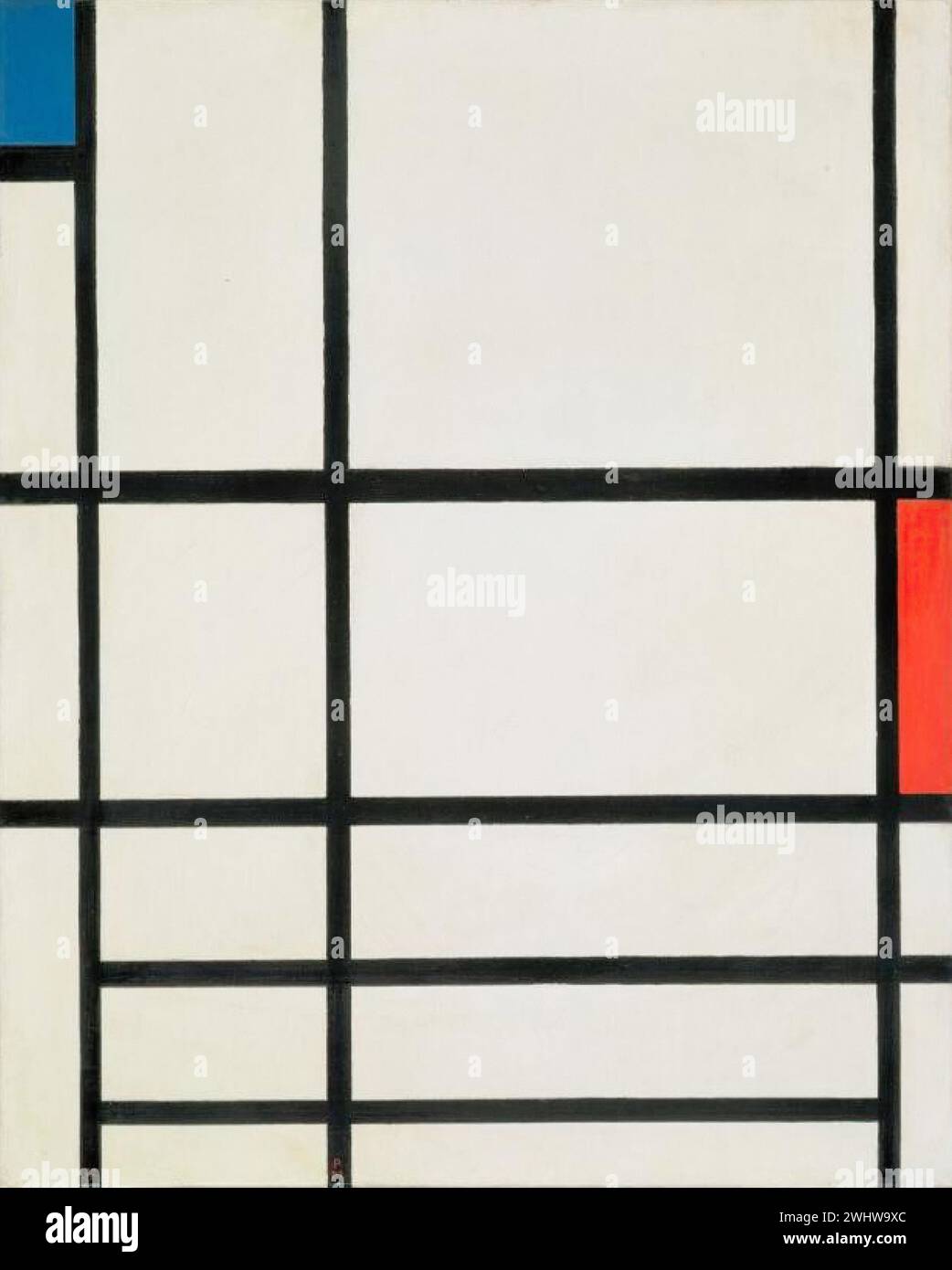 Piet Mondrian - Composition en rouge, bleu et blanc II Stock Photo - Alamy