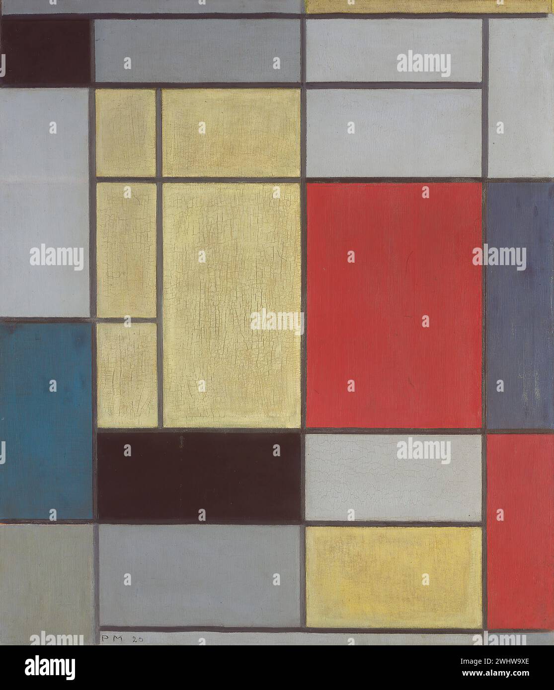 Piet Mondrian - Composition I Stock Photo - Alamy