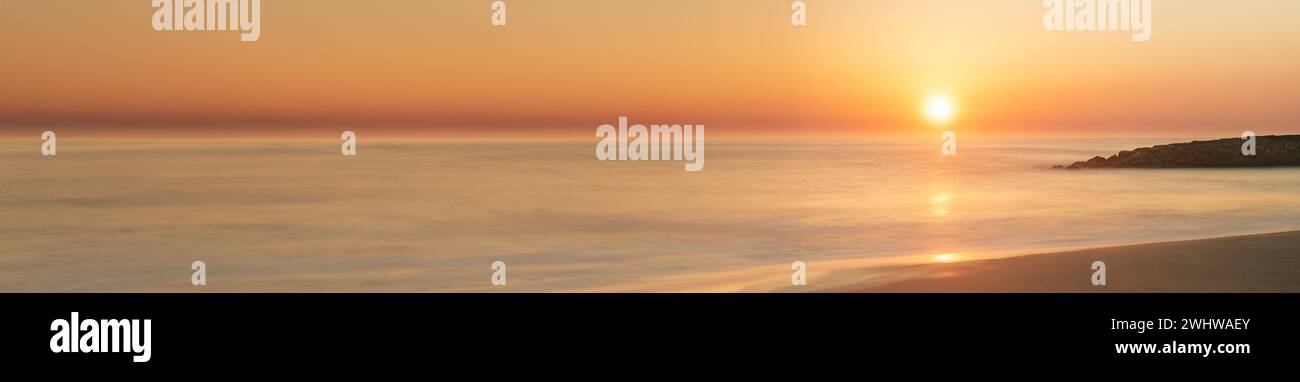 Landscape of Furadouro beach, Portugal at sunset Stock Photo - Alamy