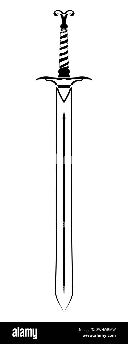 Longsword vector vectors hi-res stock photography and images - Alamy