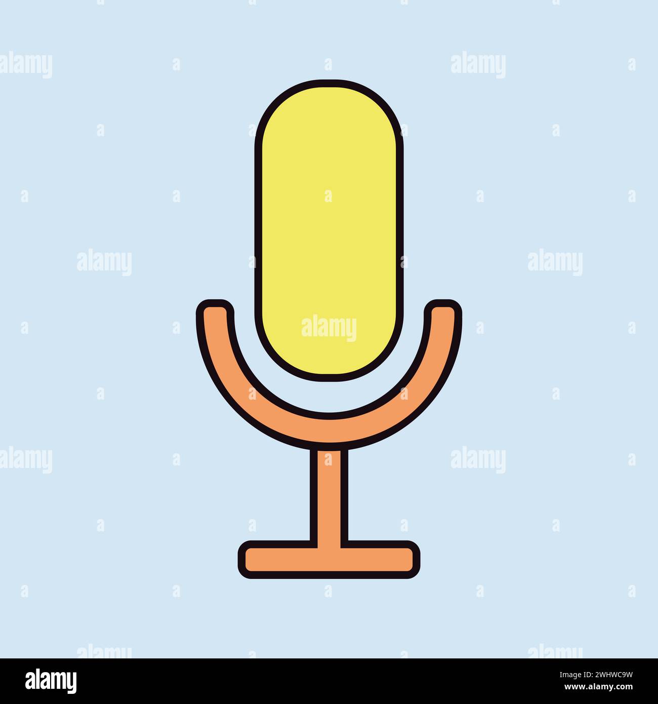 Record microphone mic vector icon. E-commerce sign. Graph symbol for ...