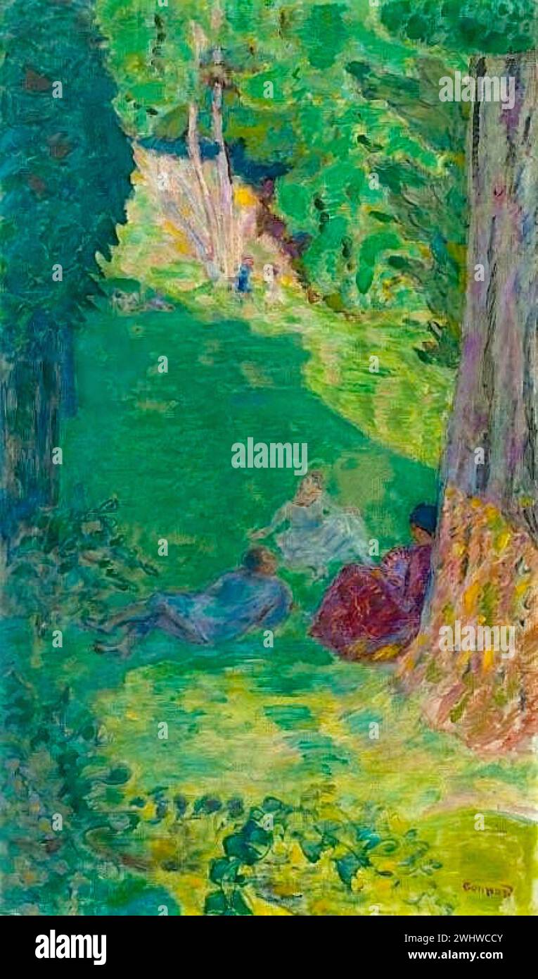Pierre Bonnard - Trois personnages au pied d'un arbre Stock Photo - Alamy