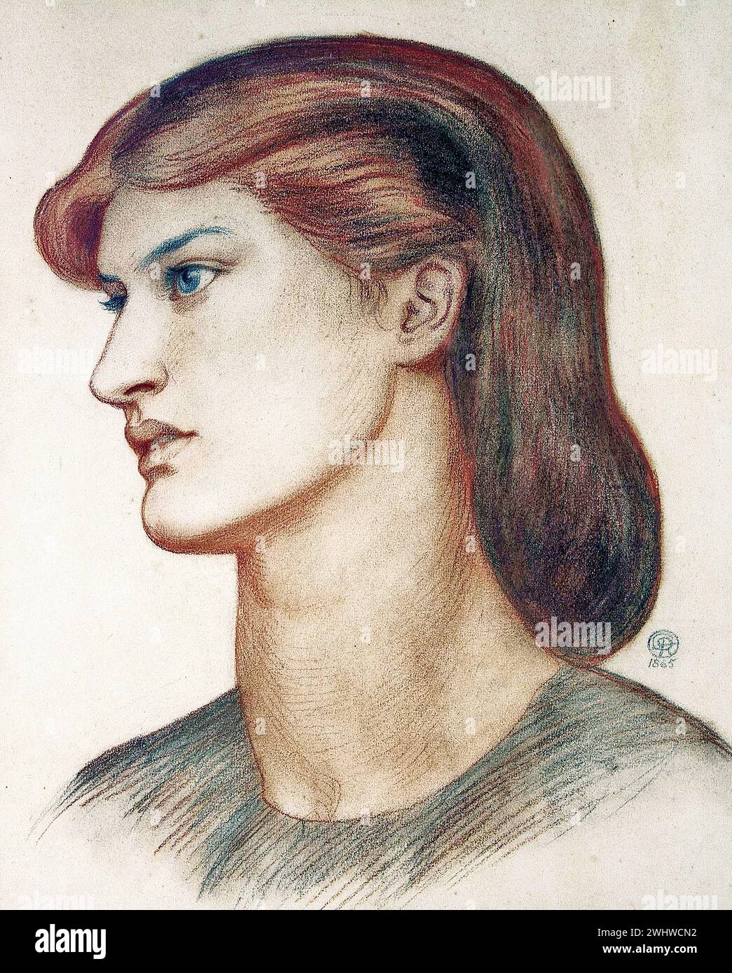 Rossetti - 1865 Portrait of Alexa Wilding Stock Photo - Alamy