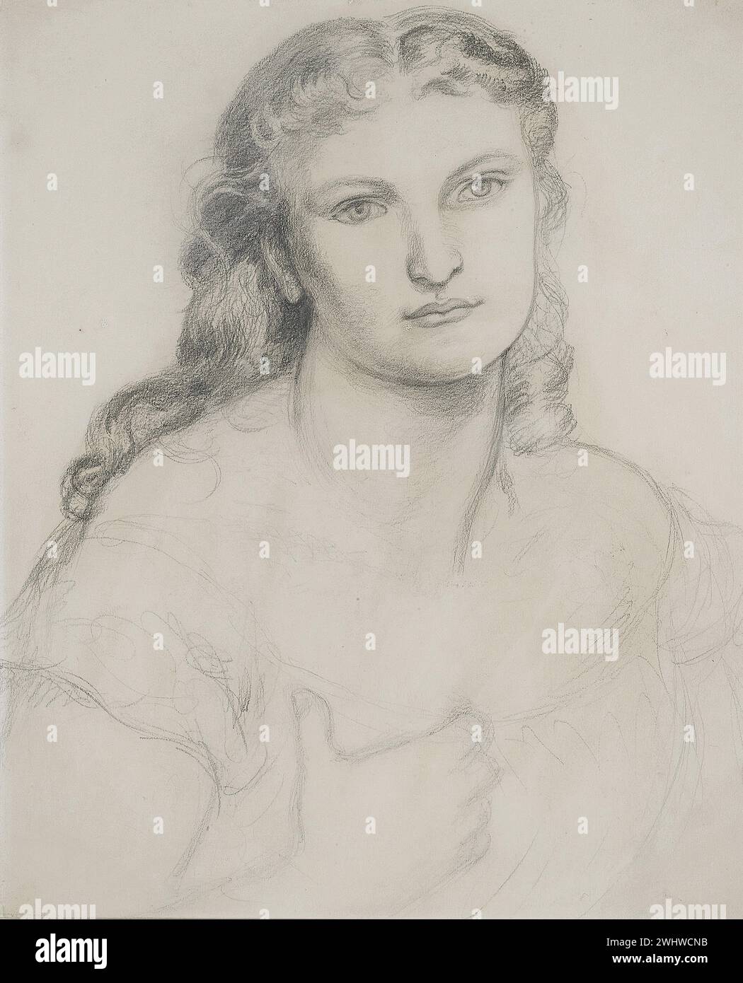 Rossetti - 1864-68 Sketch for Venus Verticordia Stock Photo - Alamy
