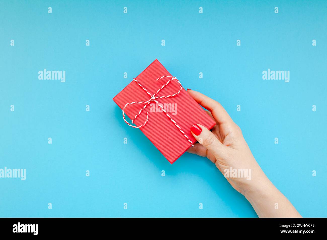 Woman box hand gift hi-res stock photography and images - Alamy