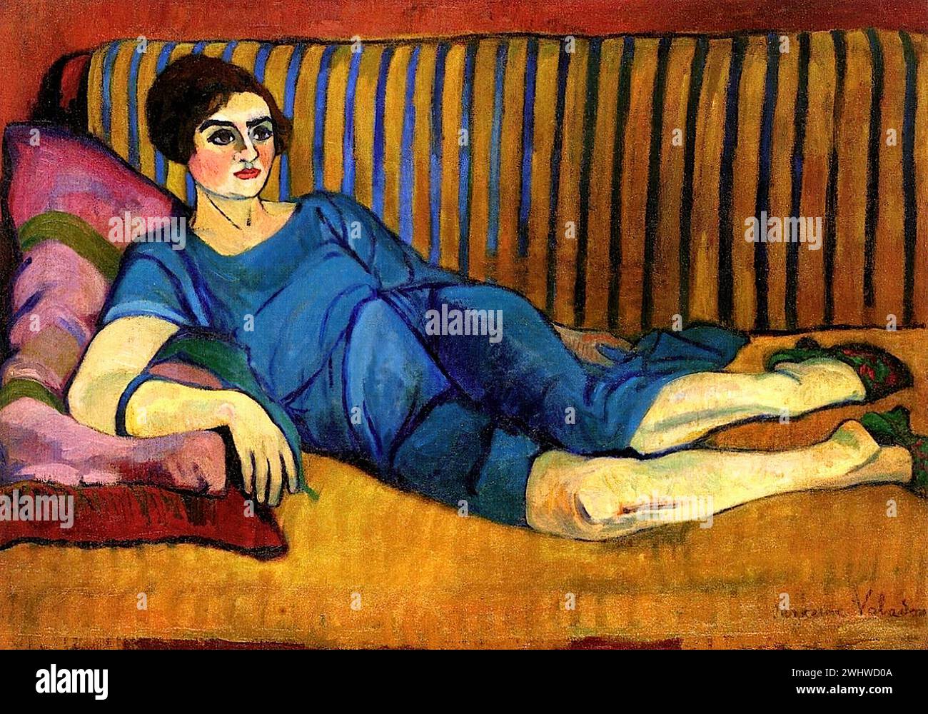 Suzanne Valadon - Femme allongée sur un sofa Stock Photo - Alamy