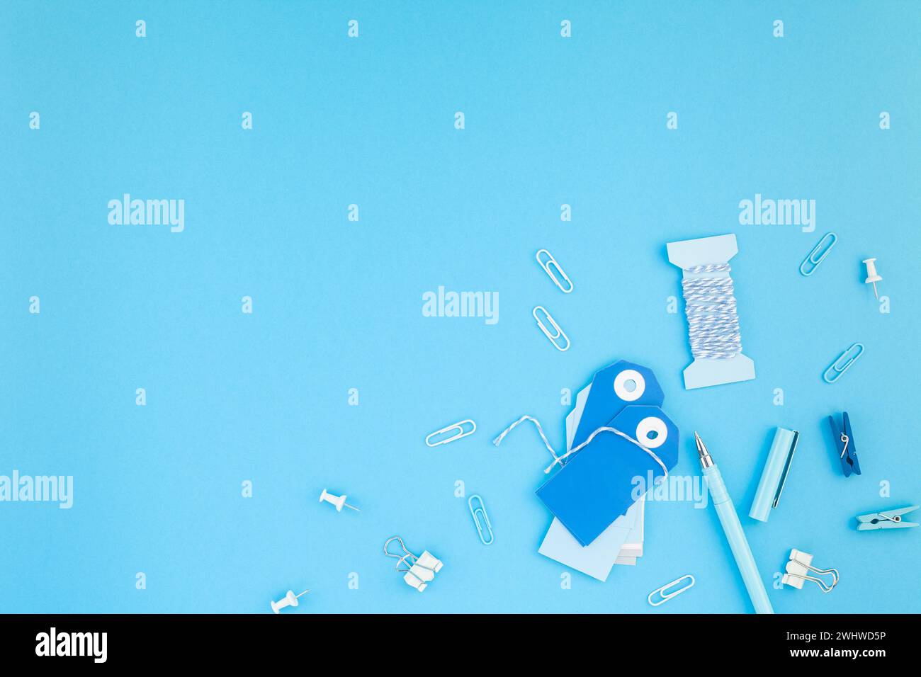 Workspace handcraft desk styled office supplies Stock Photo - Alamy