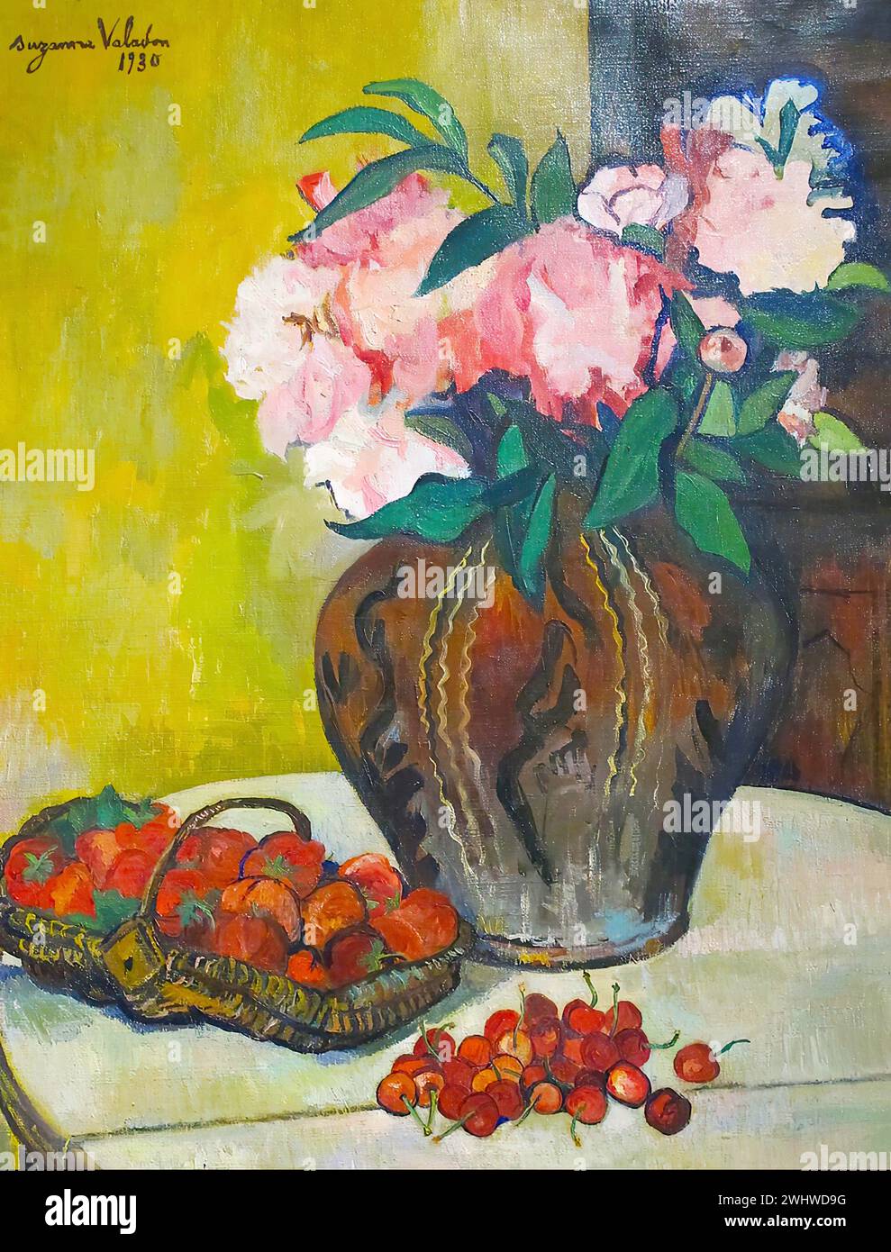 Suzanne Valadon - Nature mort aux fleurs et aux fruits Stock Photo - Alamy