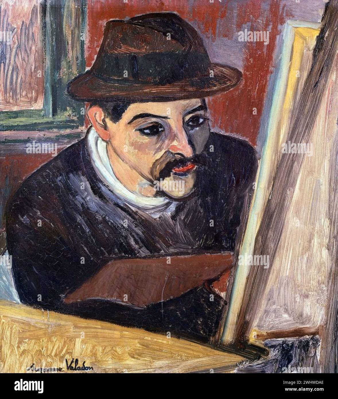 Suzanne Valadon - Maurice Utrillo devant son chevalet Stock Photo - Alamy