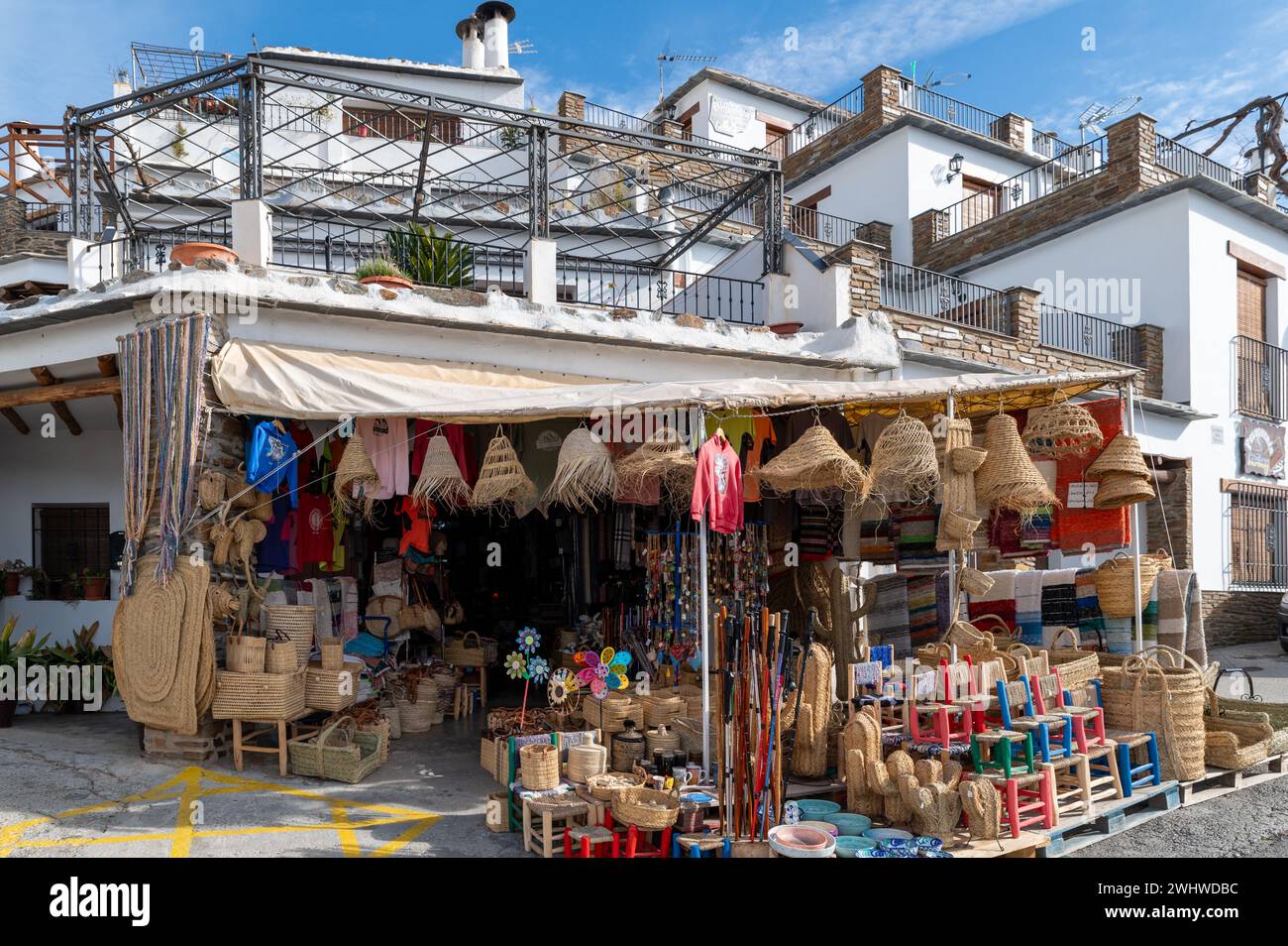 Pampaneira, Spain; January-29, 2024: Store in Pampaneira (Granada) with ...