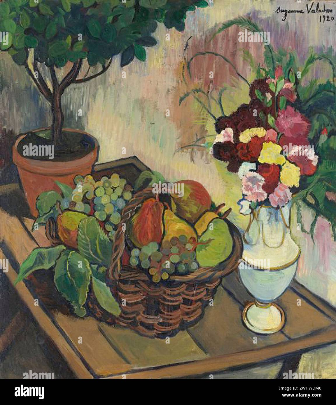 Suzanne Valadon 00001 - Nature morte aux fleurs et aux fruits Stock ...