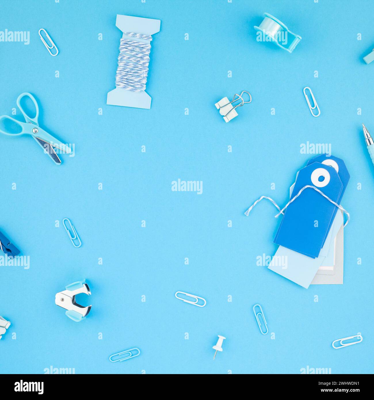 Workspace handcraft desk styled office supplies Stock Photo - Alamy