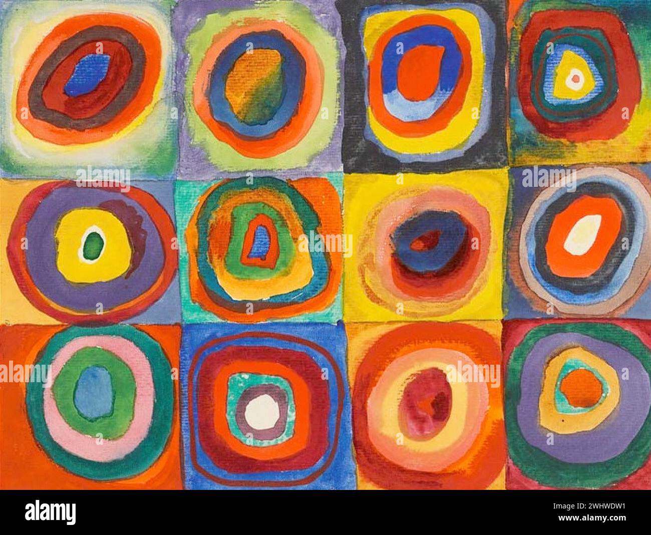 Vassily Kandinski - Carrés et cercles concentriques Stock Photo - Alamy