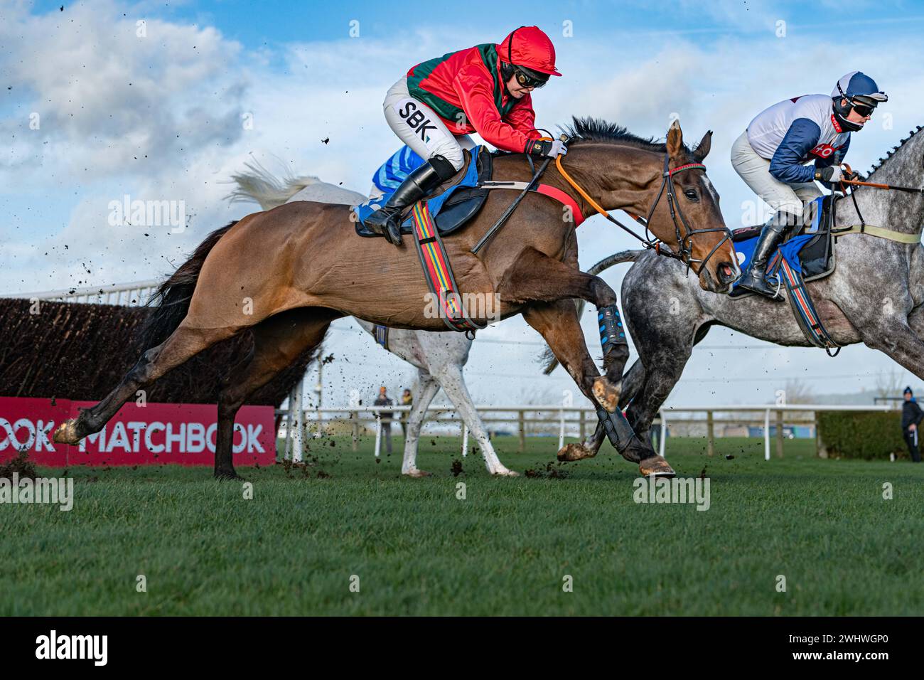 Third race at Wincanton February 19th 2022 - Steeple chase Stock Photo ...