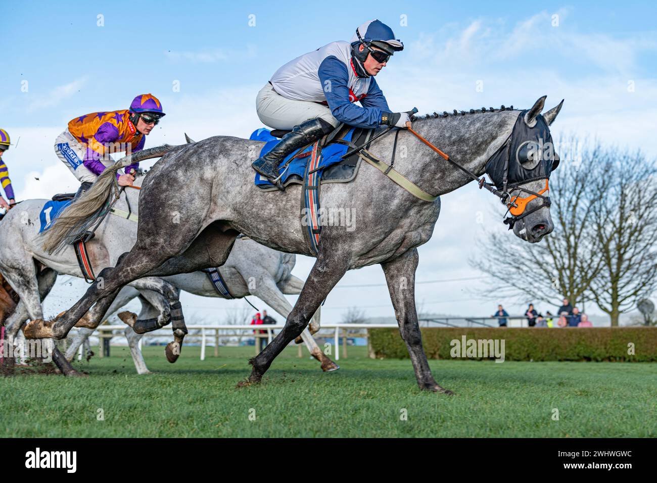 Third race at Wincanton February 19th 2022 - Steeple chase Stock Photo ...