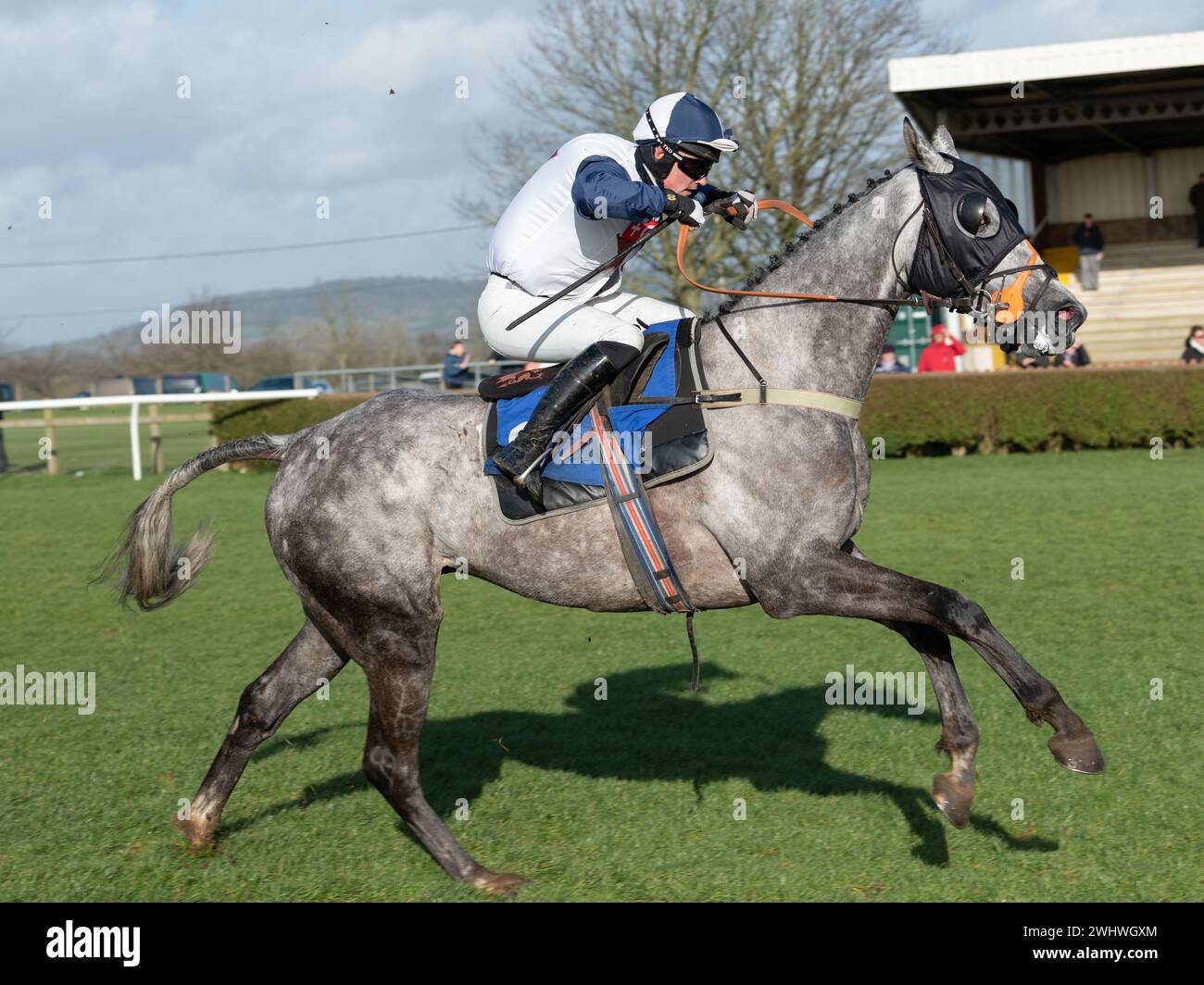 Third race at Wincanton February 19th 2022 - Steeple chase Stock Photo ...
