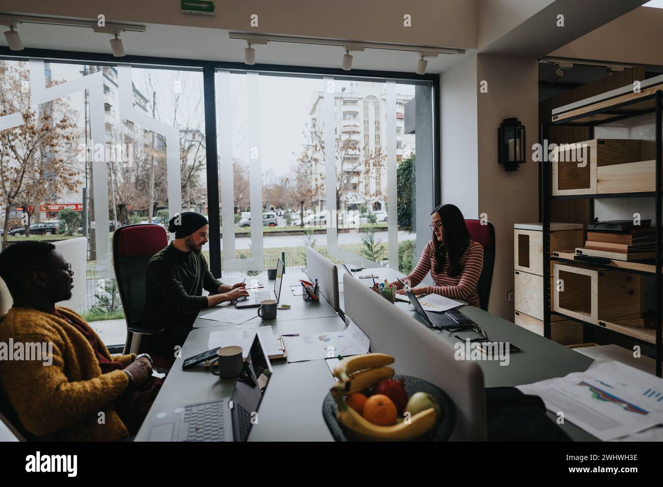 Vibrant workspace featuring collaborative team hi-res stock photography ...