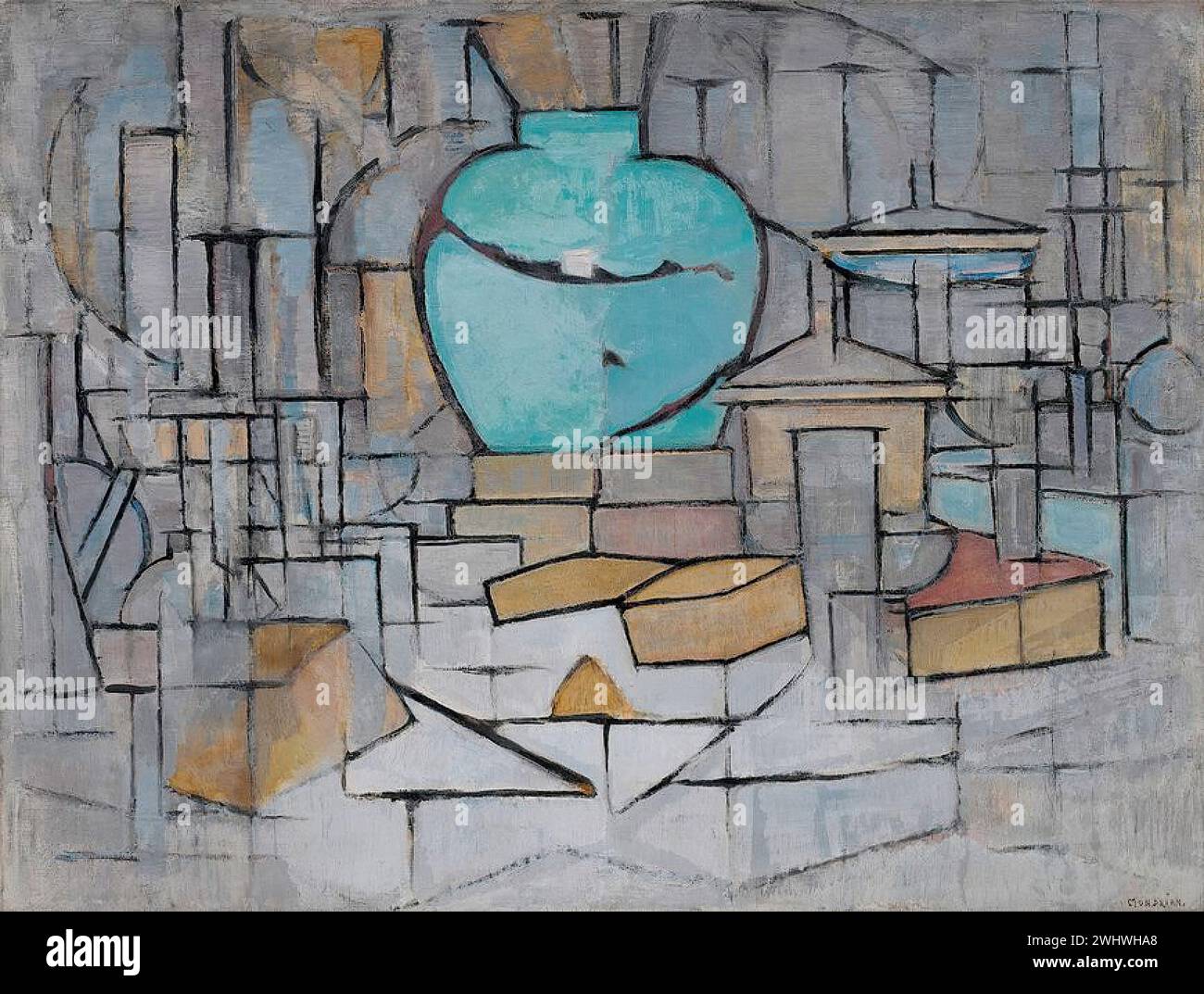 Piet Mondrian - Nature morte au pot de gingembre II Stock Photo - Alamy