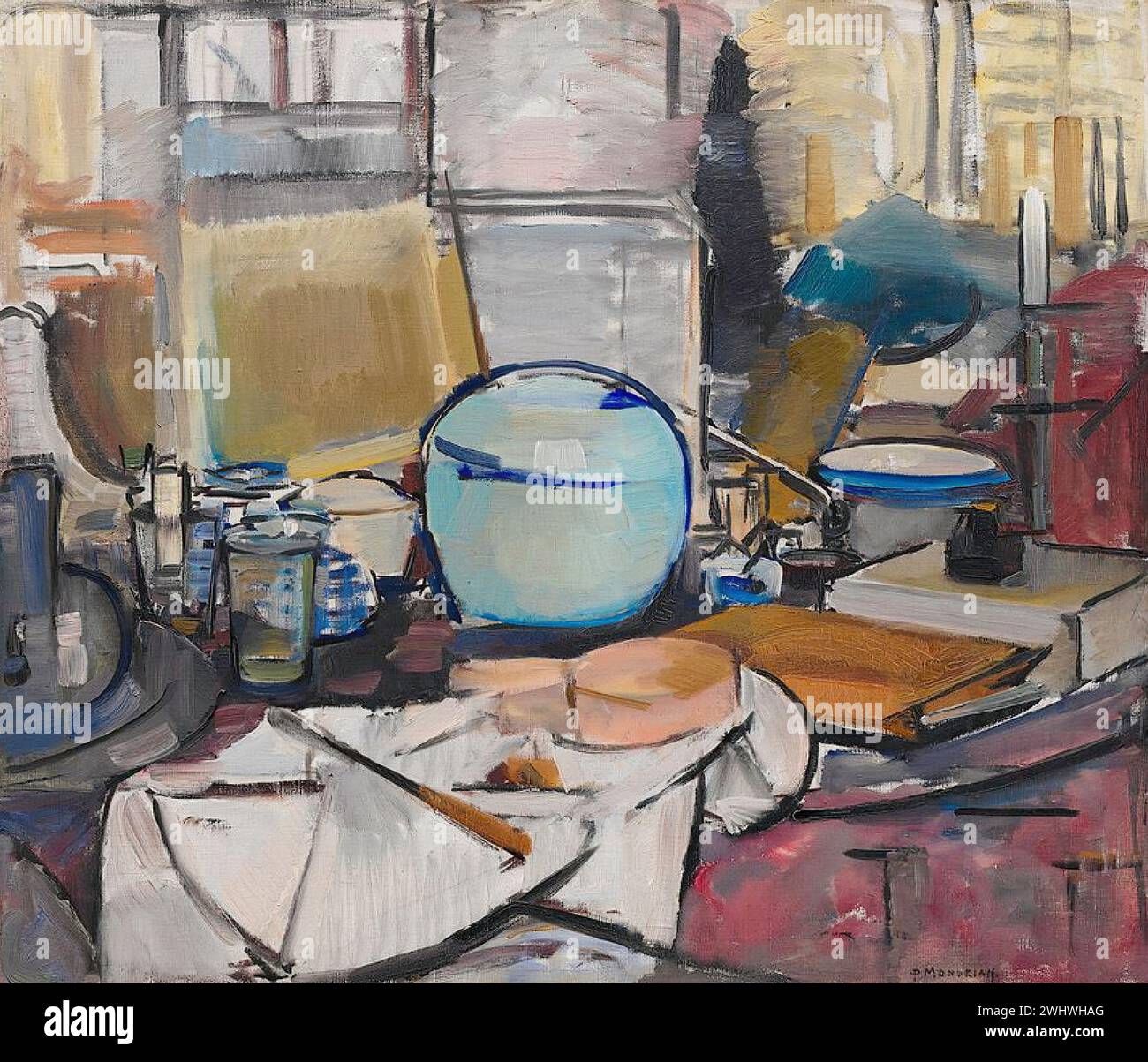 Piet Mondrian - Nature morte au pot de gingembre I Stock Photo - Alamy