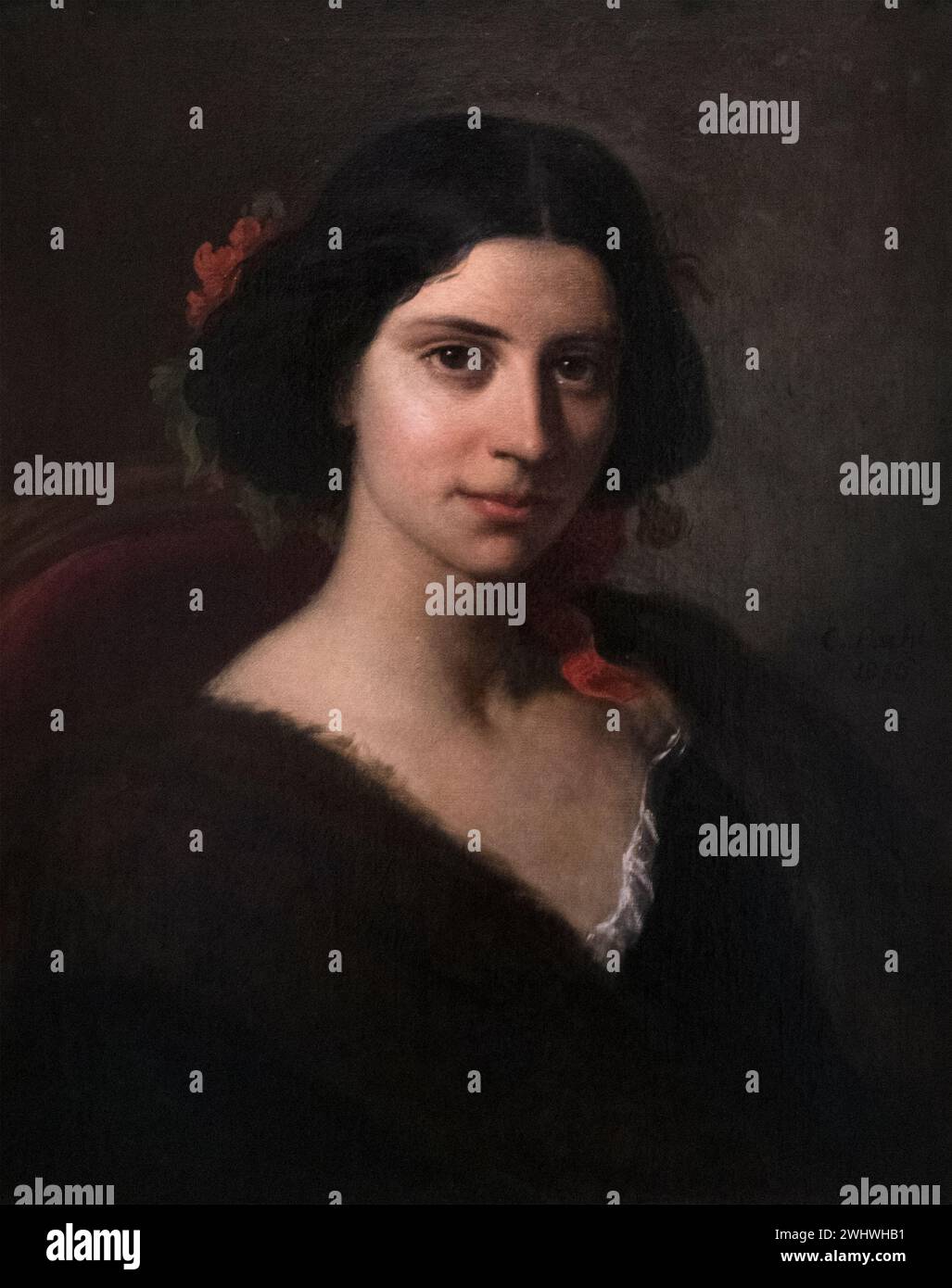Carl Rahl: "Portrait of Countess Miklos Zichy" (1856 Stock Photo - Alamy