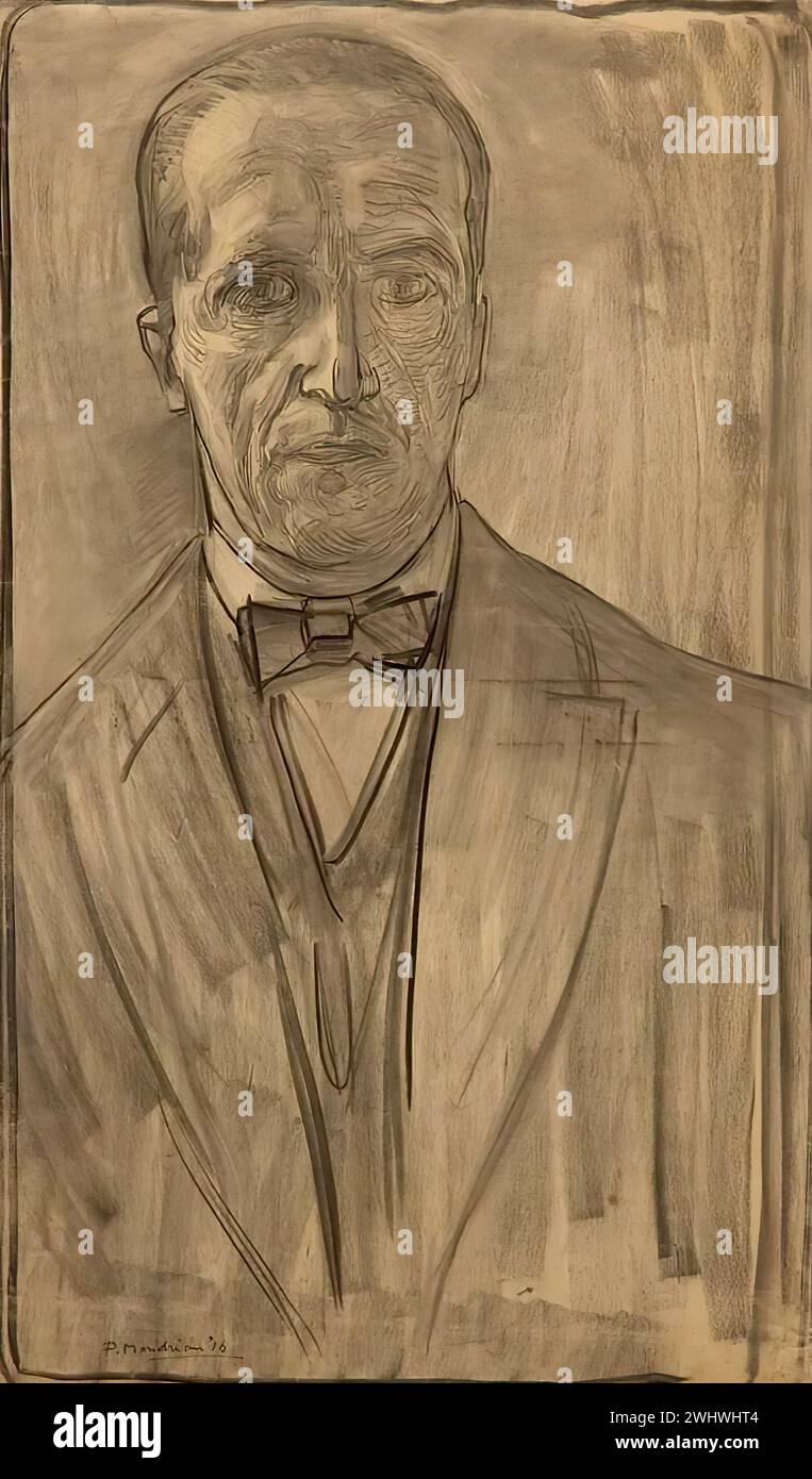 Piet Mondrian 00002 - Autoportrait Stock Photo - Alamy