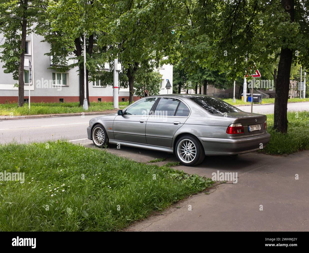 OSTRAVA, CZECH REPUBLIC - MAY 23, 2023: Silver BMW 5 Series E39 saloon ... OSTRAVA, CZECH REPUBLIC - MAY 23, 2023: Silver BMW 5 Series E39 saloon ...