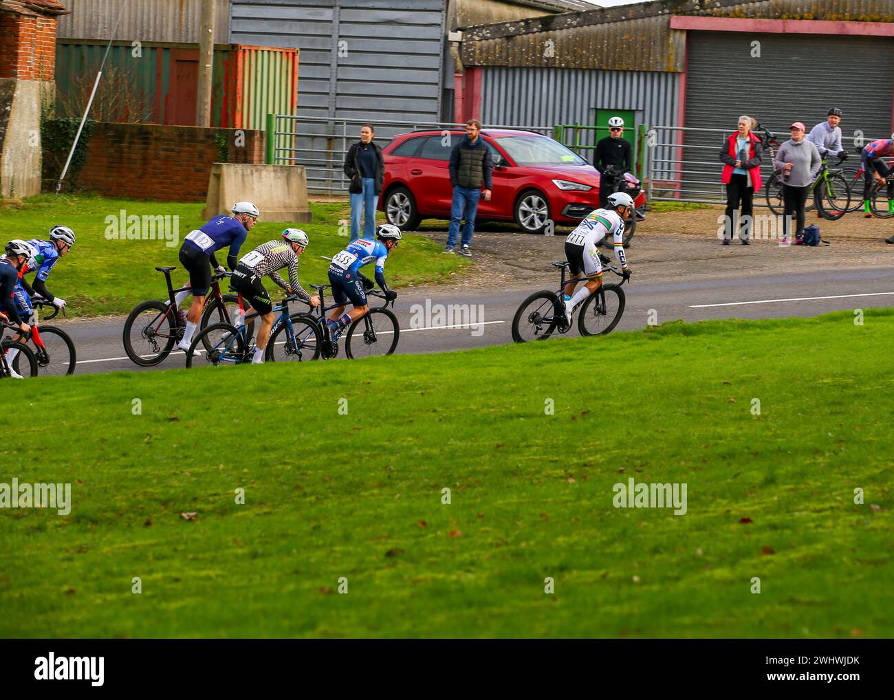 Red Walters (X-Speed United) stretches his legs with a little burst of ...