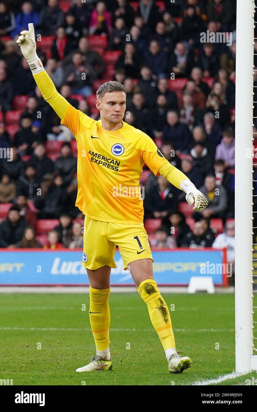 Sheffield, UK. 27th Jan, 2024. Brighton & Hove Albion goalkeeper Bart ...