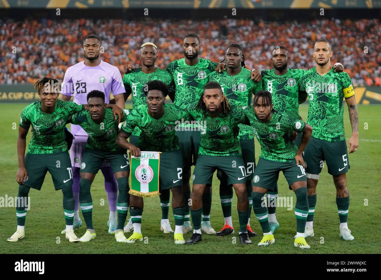 The Nigeria team pose for a group photo before the African Cup of ...