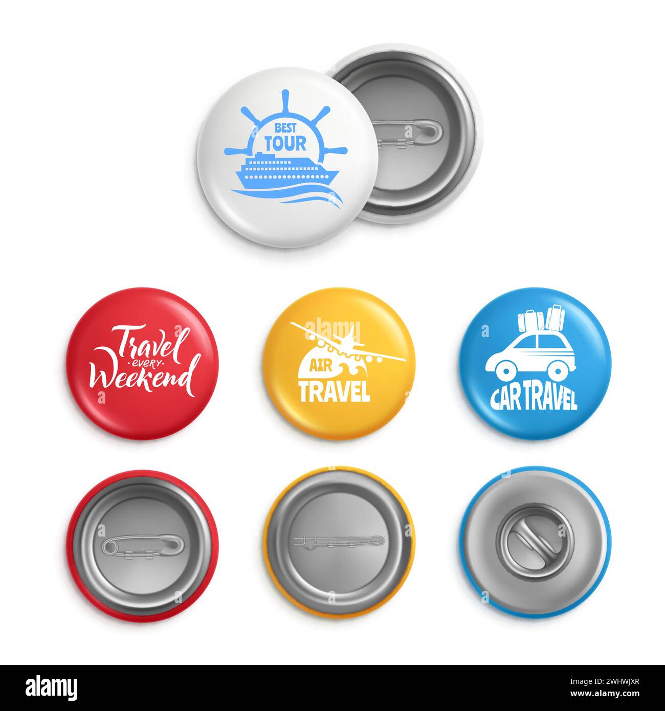 Pin for traveler ads travel concept badges Stock Vector Image & Art - Alamy