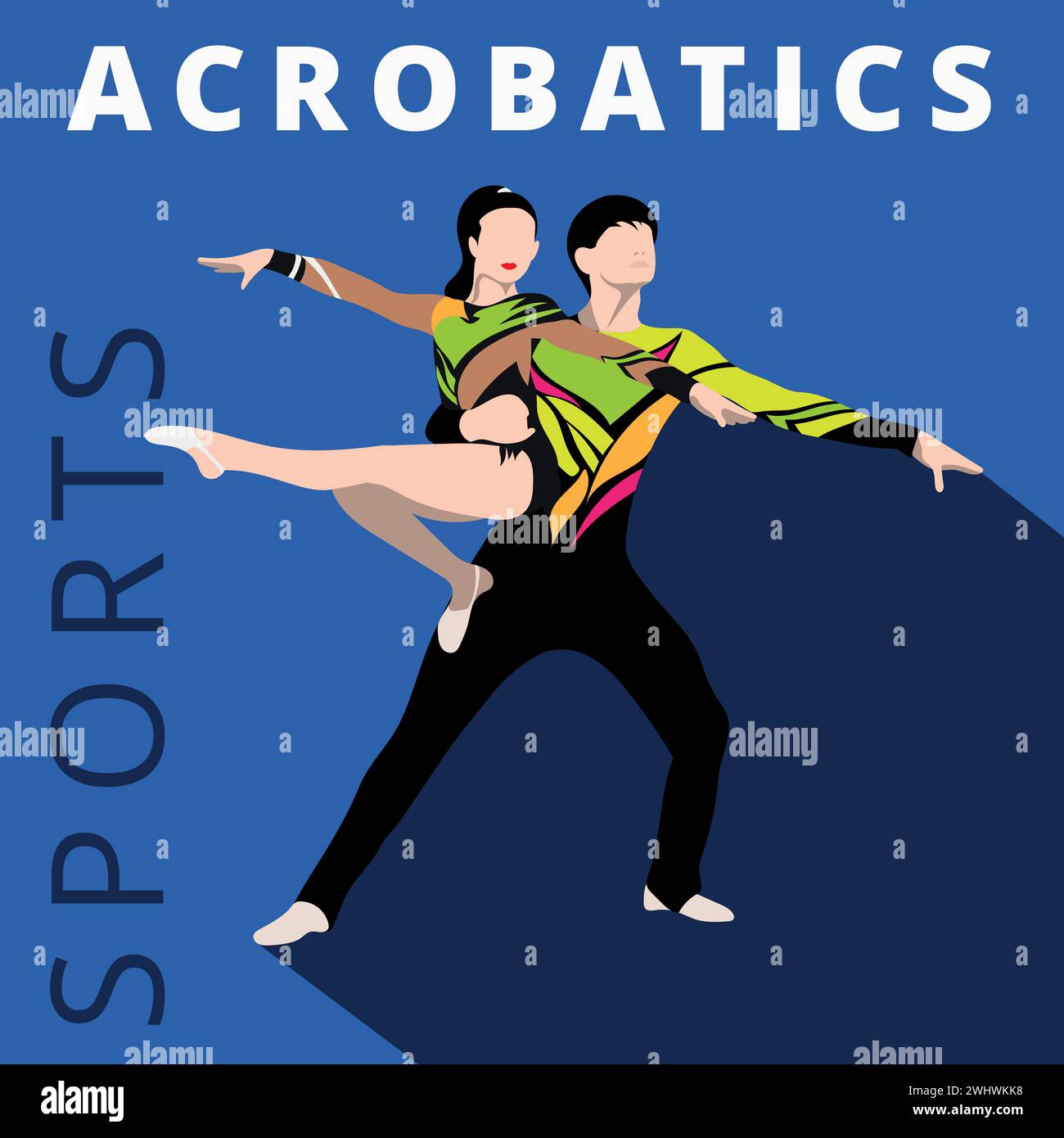 Vector illustration in minimalist flat style. Man and woman artistic ...