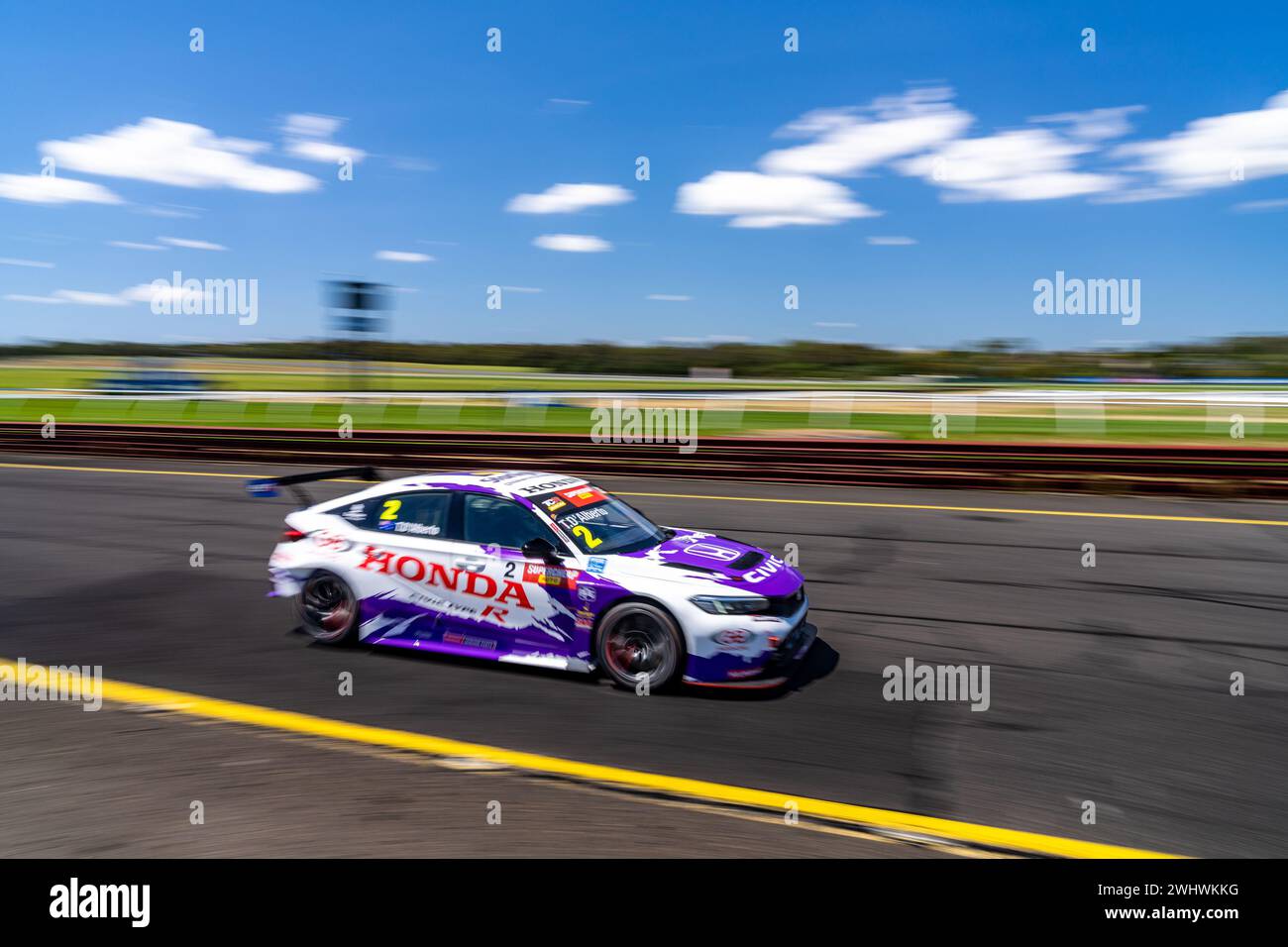 Sandown Park, Australia. 11 February, 2024. Tony D’Alberto (#2) on the ...