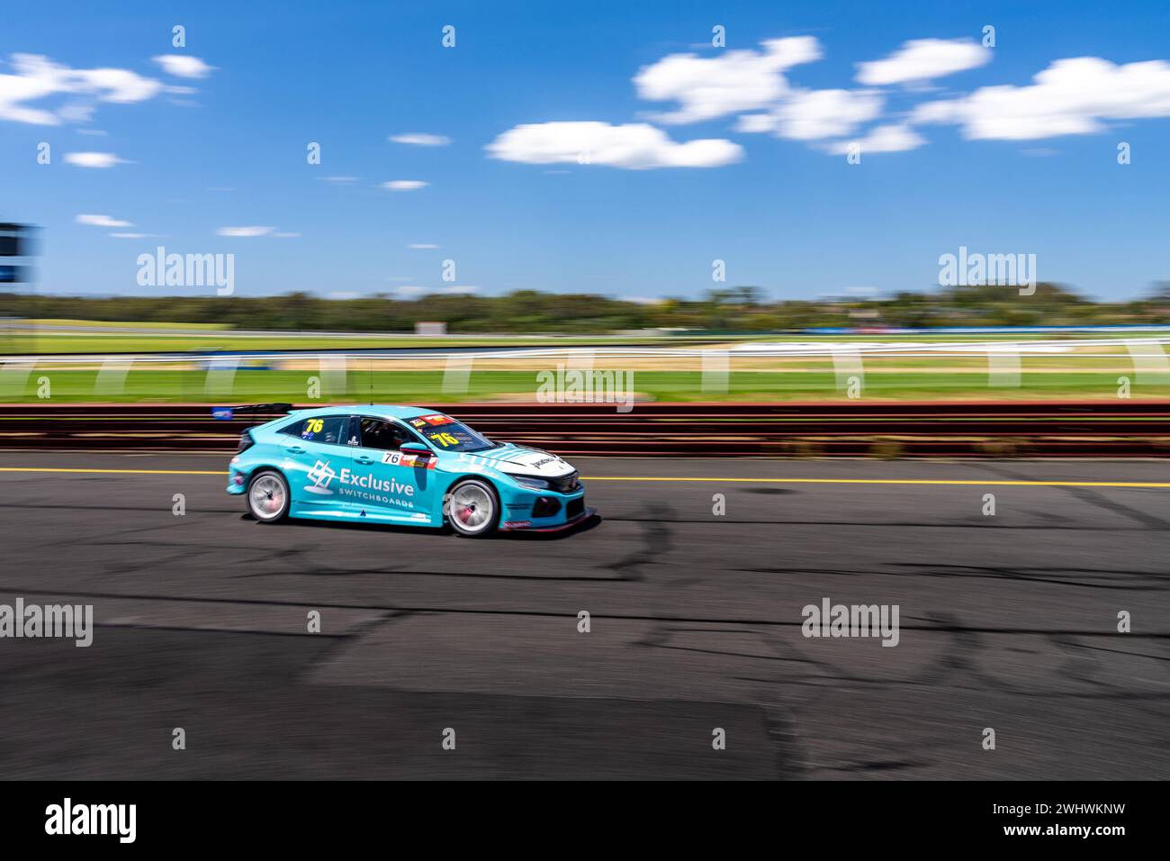 Sandown Park, Australia. 11 February, 2024. John Martin (#76) on the ...