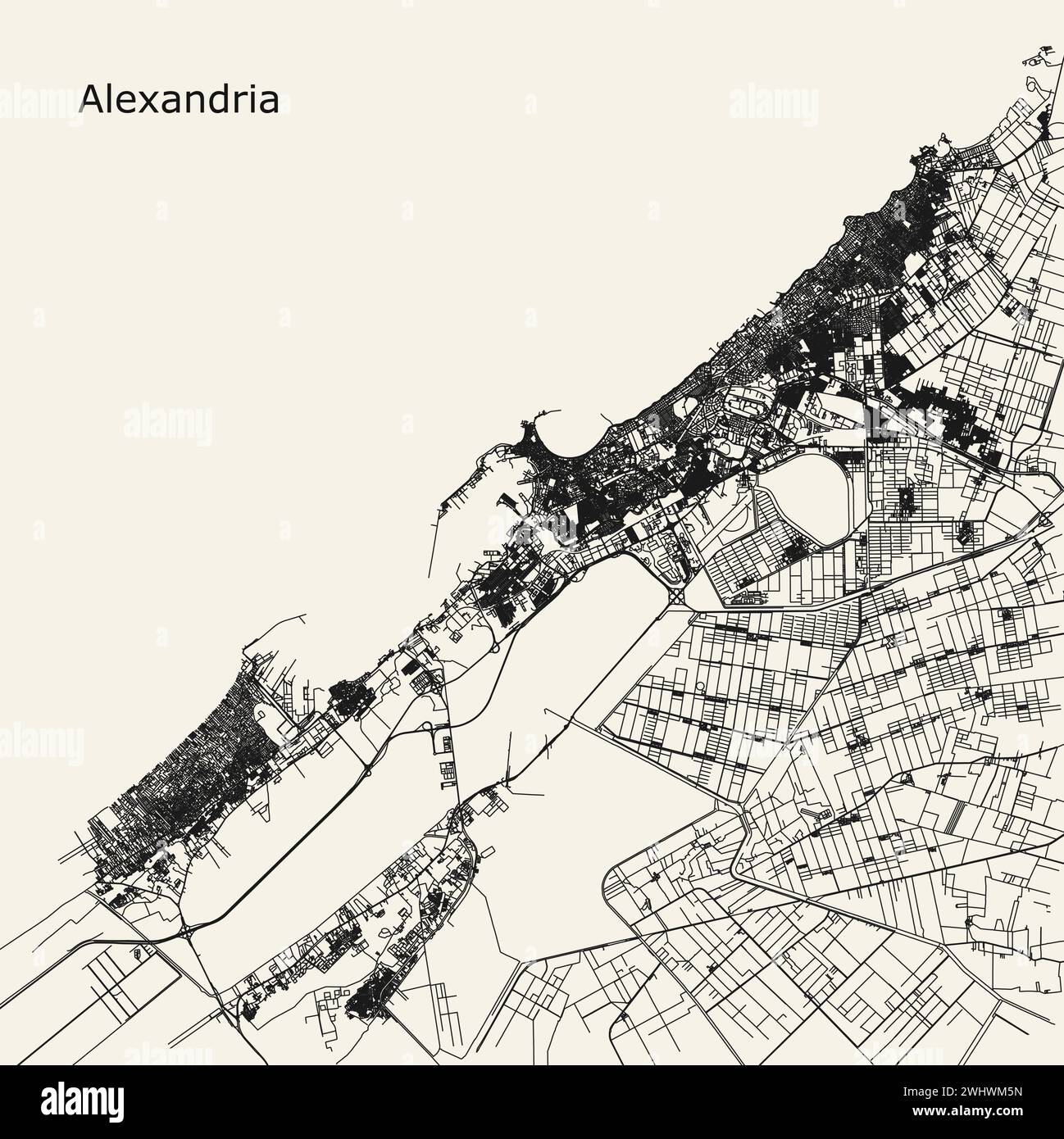Map of alexandria egypt hi-res stock photography and images - Alamy
