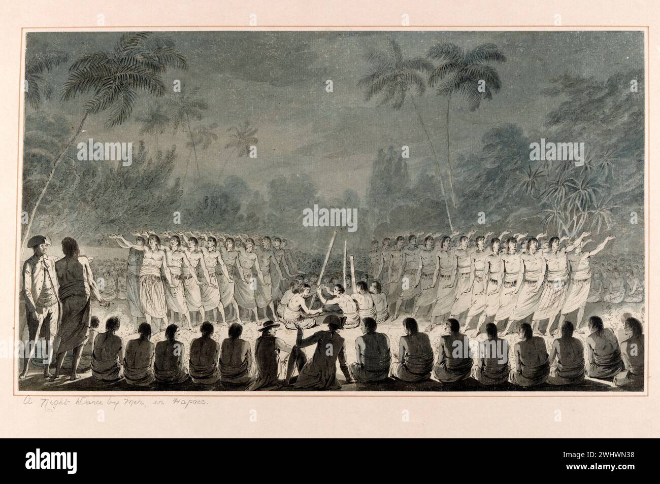 " A Night Dance by Men, in Hapaee ". Traditional dance ceremony in ...