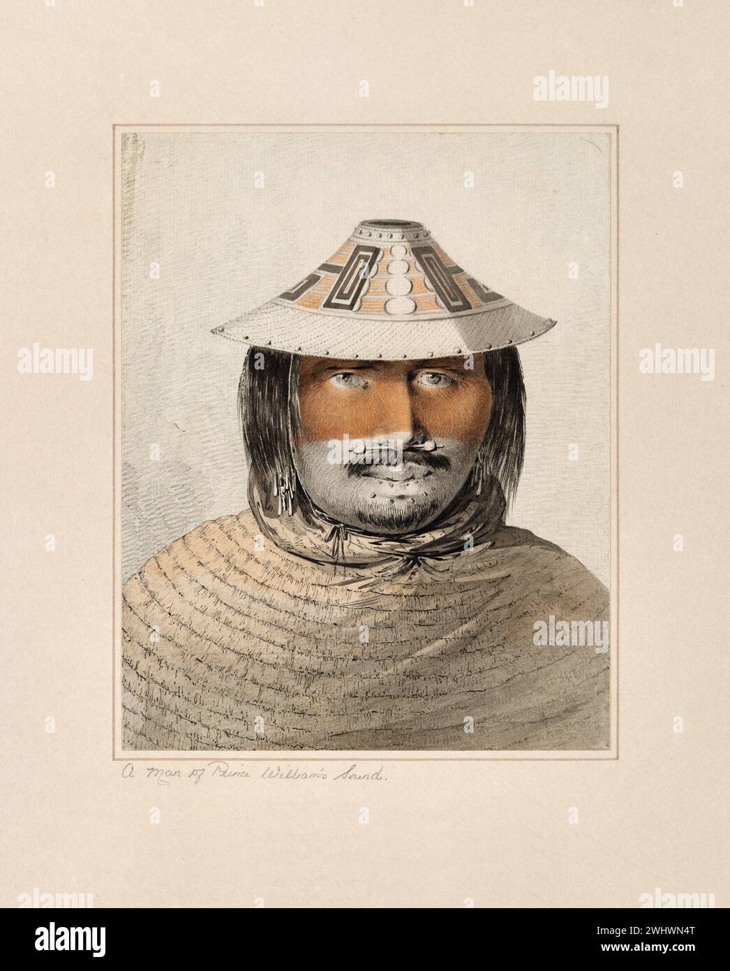 " A Man of Prince William's Sound ". From “Watercolours illustrating ...