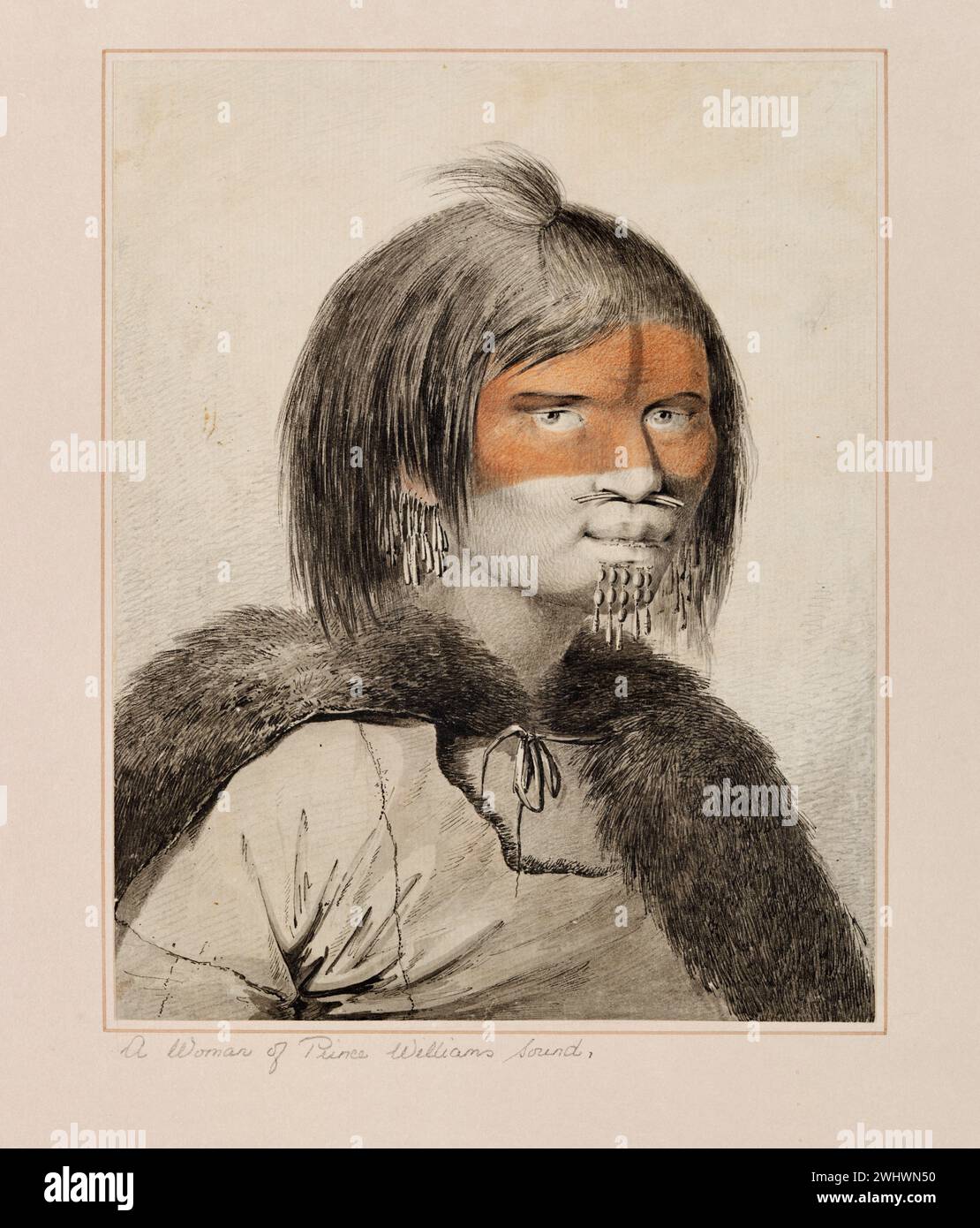 " A Woman of Prince William's Sound ". From “Watercolours illustrating ...