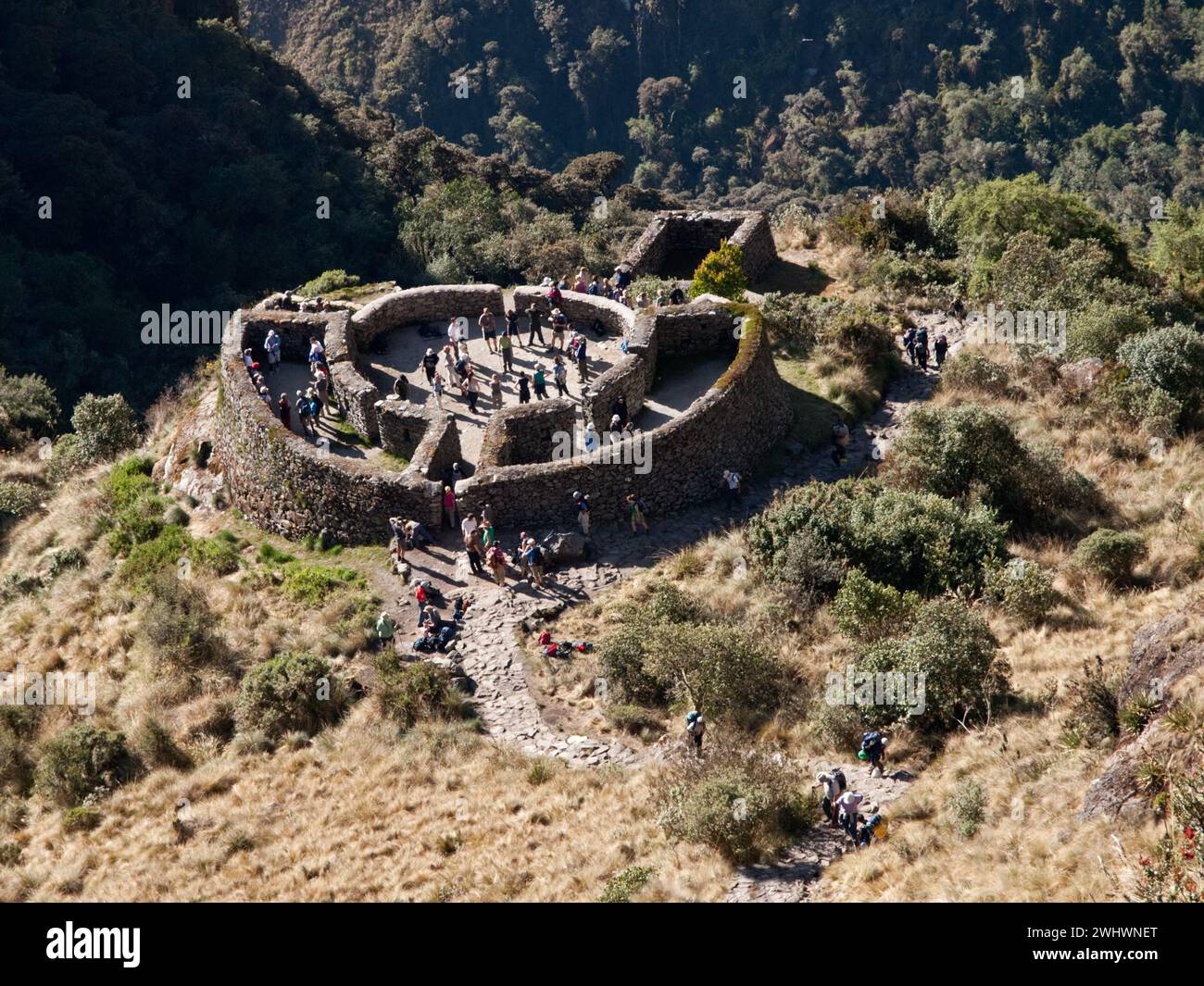 Archaeological remains and ruins of the chasquis during the Inca Trail ...